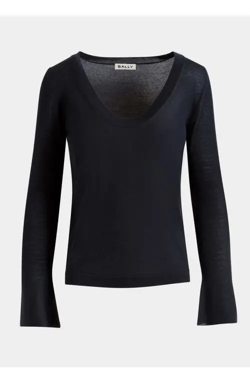 Bally V-neck Knit Top