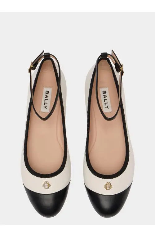 Bally Ysla Ballet Flat - White