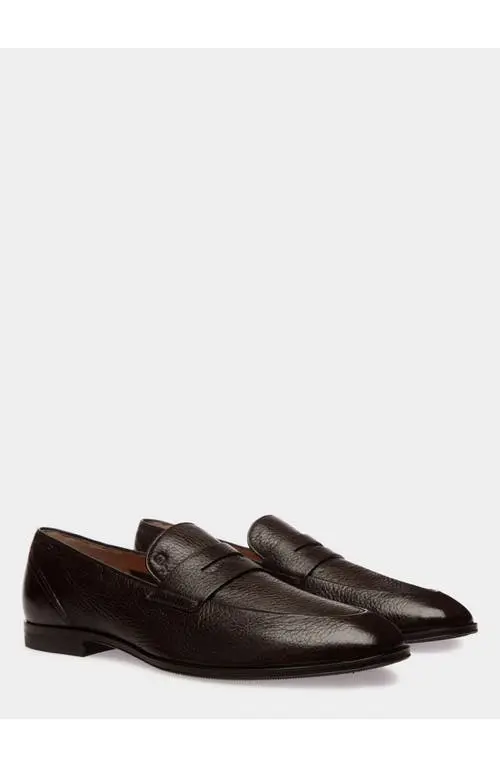 Bally Westminster Loafer In Deer Leather - Ebano 21