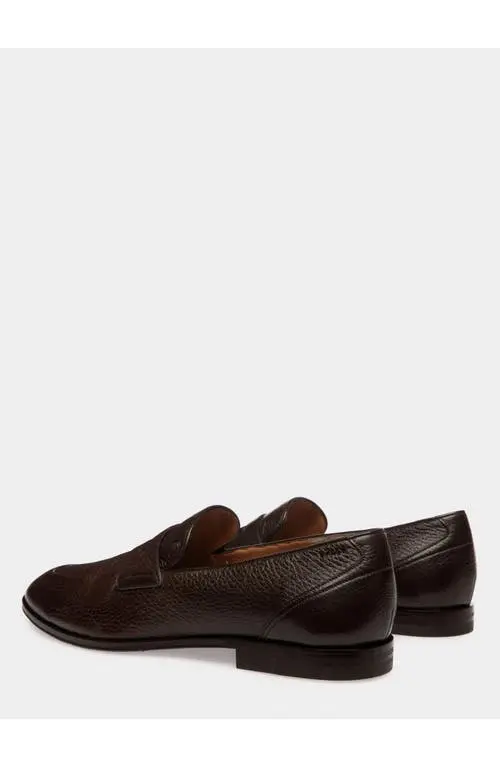 Bally Westminster Loafer In Deer Leather - Ebano 21