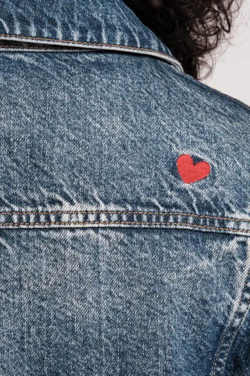 FRANCES VALENTINE Taylor Sweetheart Denim Jacket - Navy