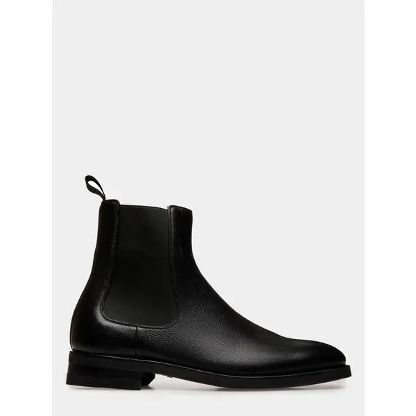 Bally Scribe Un Bootie In Deer Leather - Black