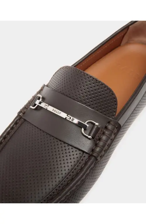 Bally Driver In Perforated Leather