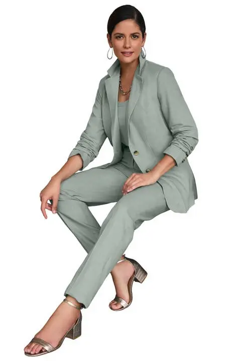JESSICA LONDON Long Denim Jacket - Grey Spruce