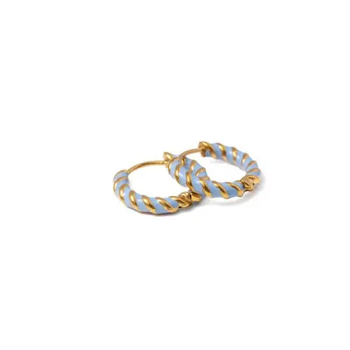 PIP POP Braided Hoop Earrings - Blue