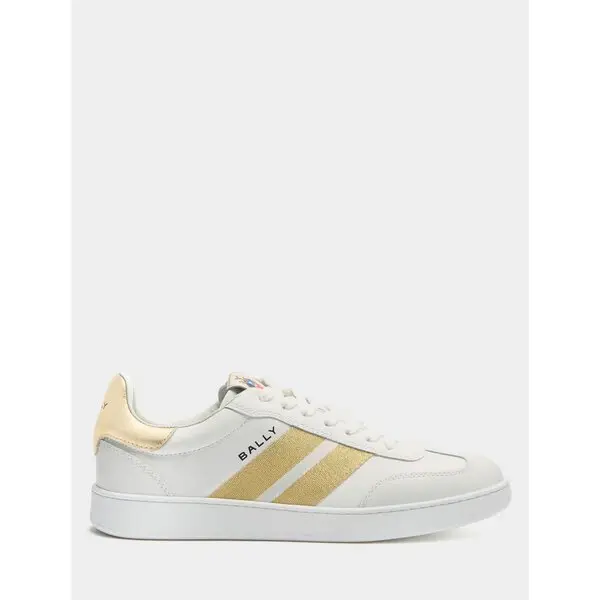 Bally Calf Leather Retro Crest Sneaker - White