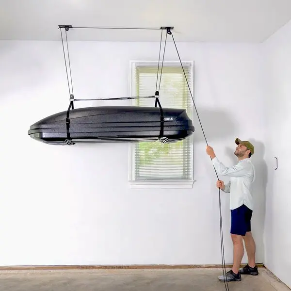 STOREYOUR Cargo Box Hoist | Holds Up To 150 Lbs | Up To 14' Lift - Black