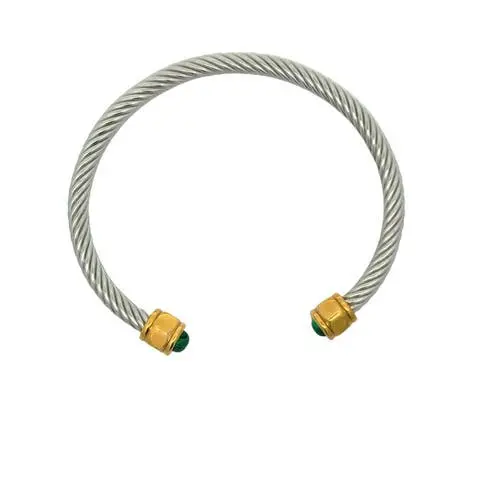 GEMINI JEWELRY Open Cable Cuff Bracelet