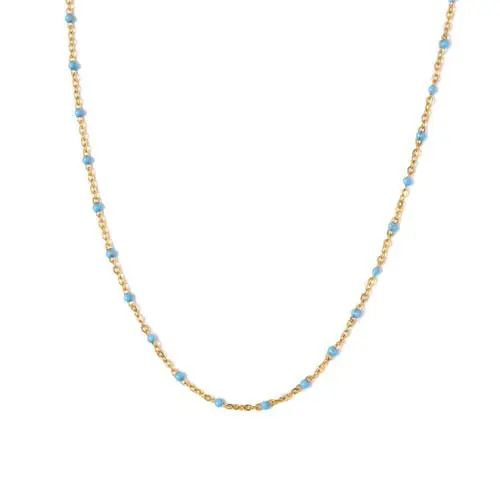 PIP POP Enamel Bead Necklace - Blue
