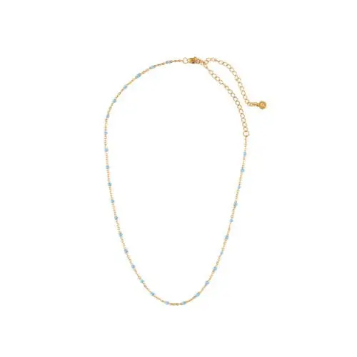 PIP POP Enamel Bead Necklace - Blue
