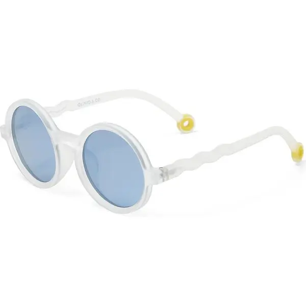 OLIVIO Youth Round Sunglasses - Jellyfish White