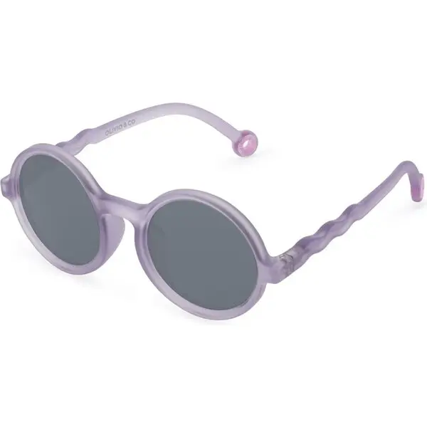 OLIVIO Youth Round Sunglasses - Purple Coral