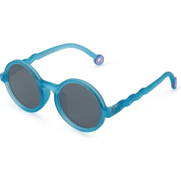 OLIVIO Youth Round Sunglasses - Reef Blue