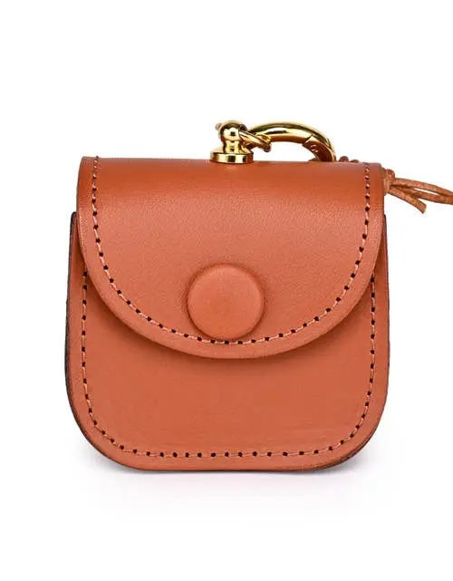 OLD TREND Toti Genuine Leather Mini Structured Charm - Camel