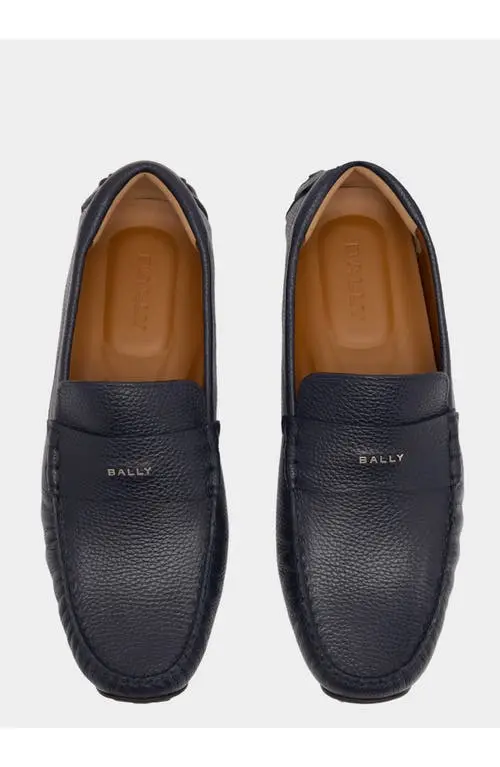 Bally Pilot Driver In Bovine Leather Lined With Leather