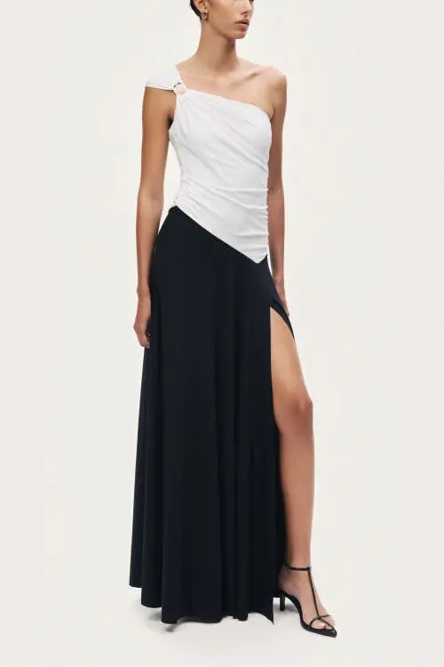 NOCTURNE One-shoulder Maxi Dress