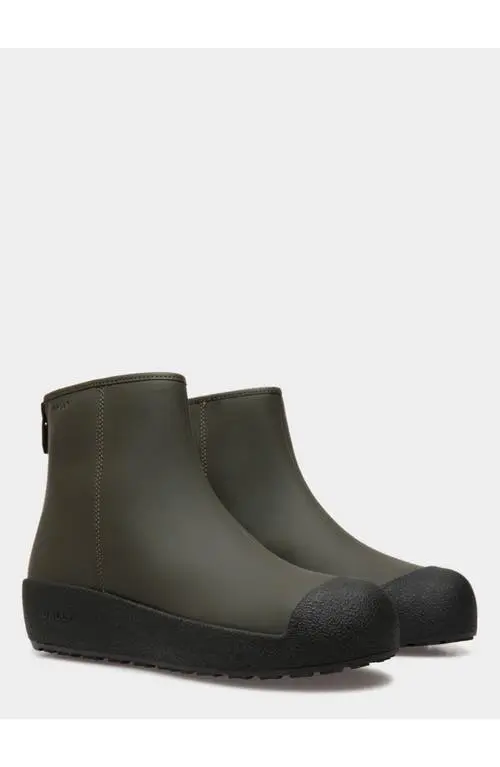 Bally Curling Bootie In Rubberized Calf Leather