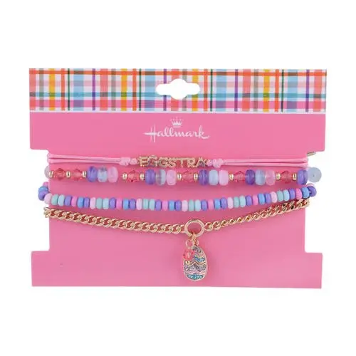 HALLMARK 4-piece Easter Bracelet Set - Pink