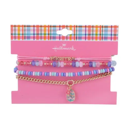 HALLMARK 4-piece Easter Bracelet Set - Pink
