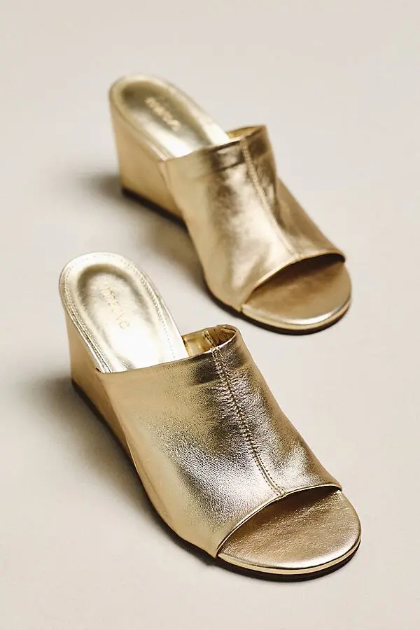 Maeve Open-toe Wedges - Gold