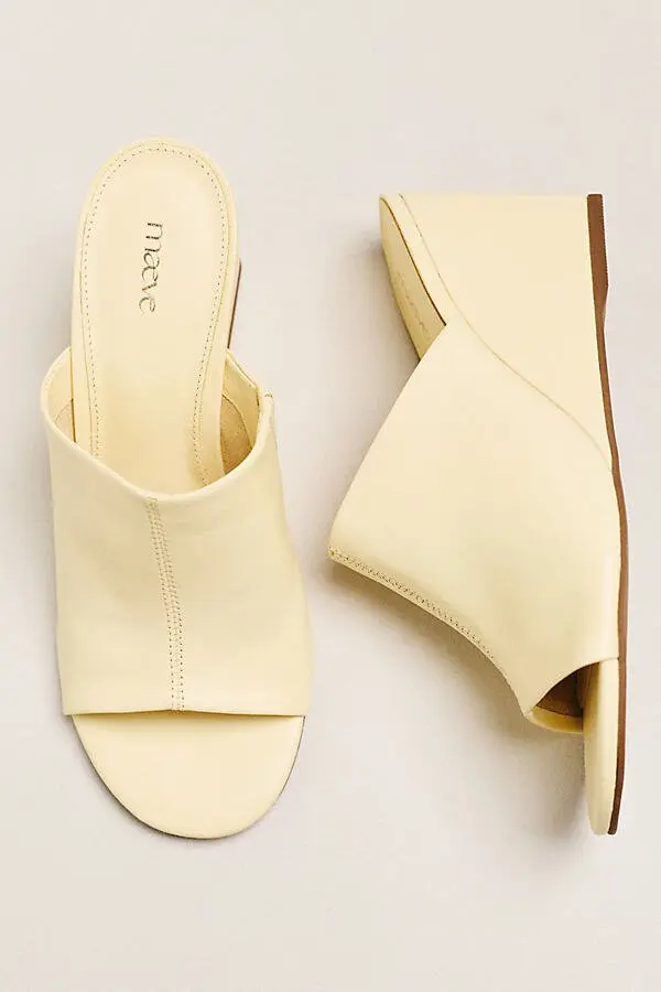 Maeve Open-toe Wedges - Light Yellow