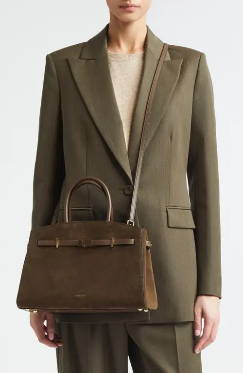 DEMELLIER The Midi Hudson Suede Satchel