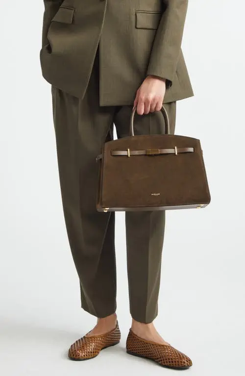 DEMELLIER The Midi Hudson Suede Satchel