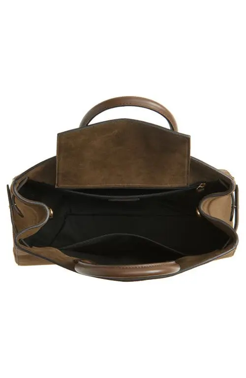 DEMELLIER The Midi Hudson Suede Satchel