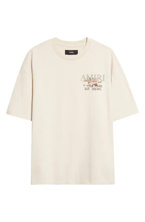 Amiri Hope & Dreams Oversize Graphic T-shirt - Alabaster Archived