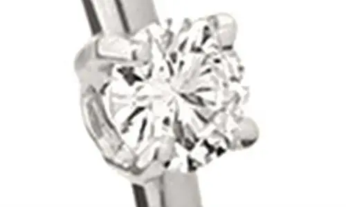 Lana Jewelry Scattered Diamond Wire Hoop Earrings - White Gold