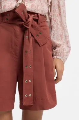 BOSS Eyelet-belted Shorts