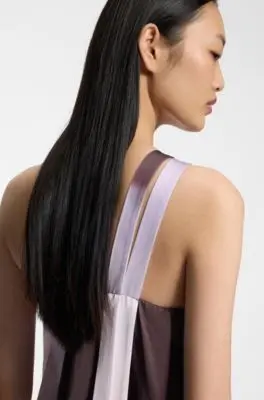 BOSS One-shoulder Floral Print Dress