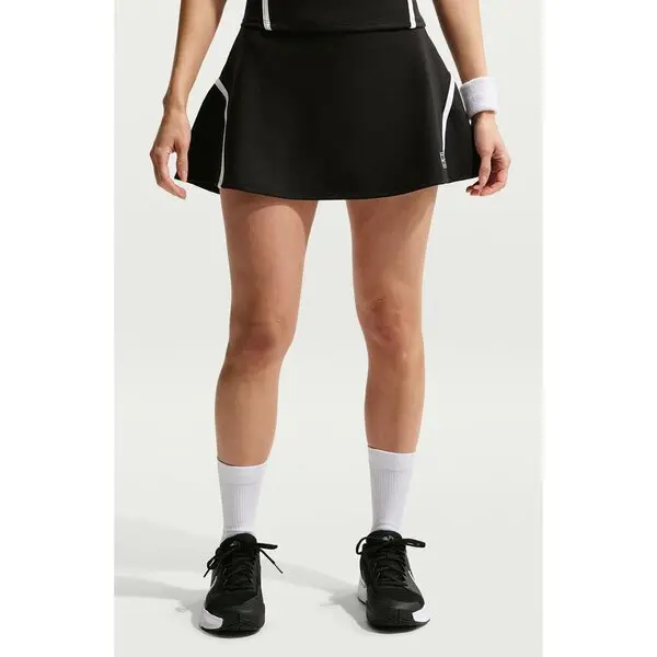 Nike Court Advantage Dri-fit High Waist Tennis Skort - Black/white