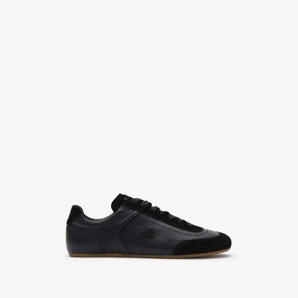 Burberry Leather Knight Runner Sneakers - Black