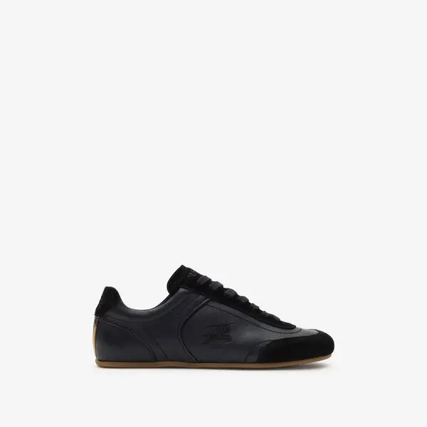 Burberry Leather Knight Runner Sneakers - Black