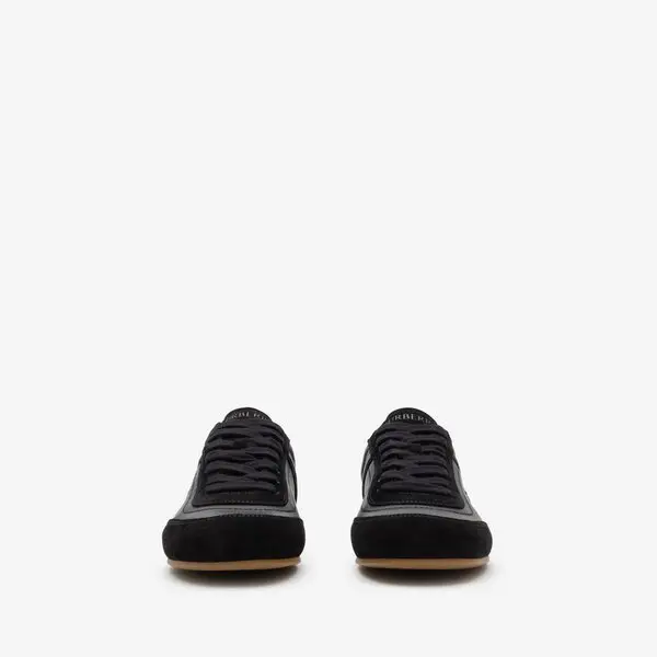 Burberry Leather Knight Runner Sneakers - Black