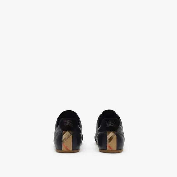 Burberry Leather Knight Runner Sneakers - Black