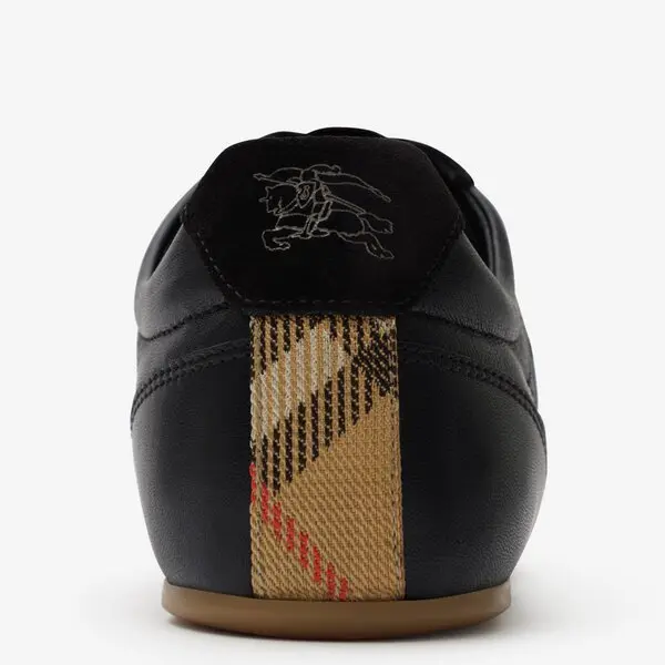 Burberry Leather Knight Runner Sneakers - Black