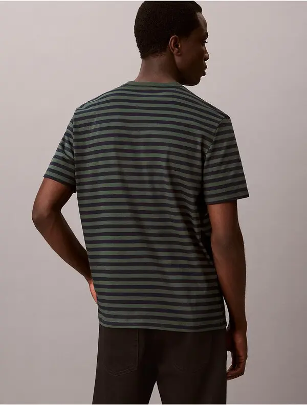 Calvin Klein Monologo Graphic Stripe Classic T-shirt - Sycamore