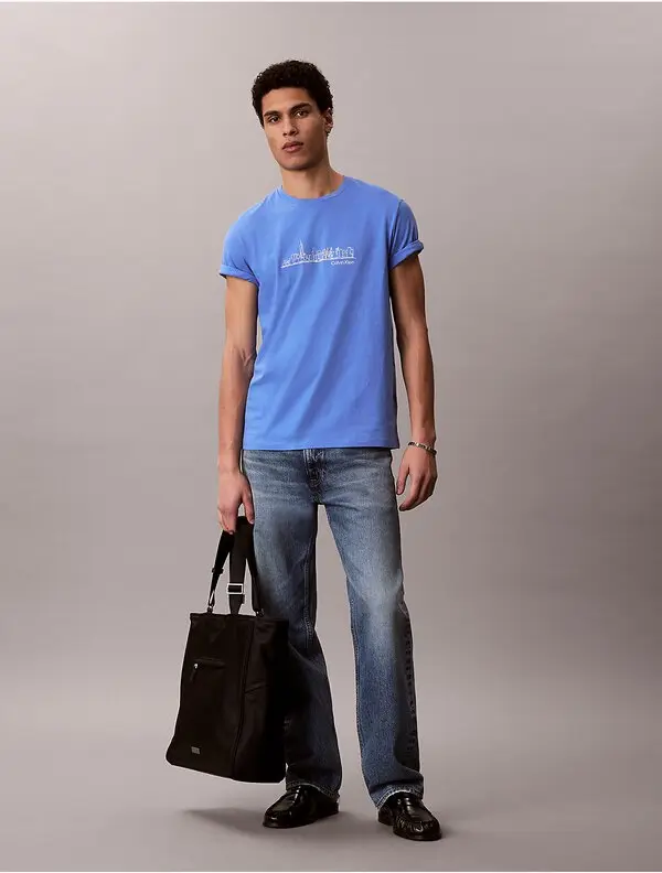 Calvin Klein City Skyline Graphic Classic T-shirt - Blue Twilight
