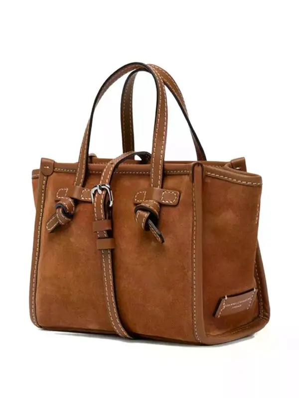 GIANNI CHIARINI Miss Marcella Suede Tote Bag - Brown