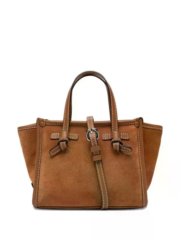 GIANNI CHIARINI Miss Marcella Suede Tote Bag - Brown
