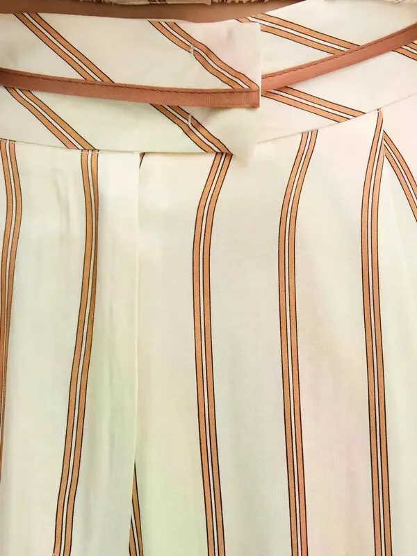 SIMONA CORSELLINI Striped Pleated Front Trousers