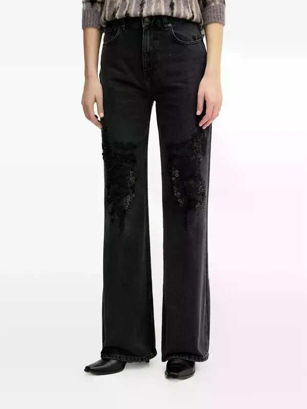 Sisley Embellished Five-pocket Jeans