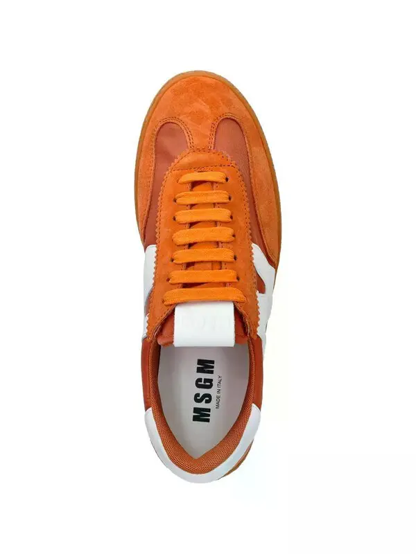MSGM Suede-panel Sneakers - Orange