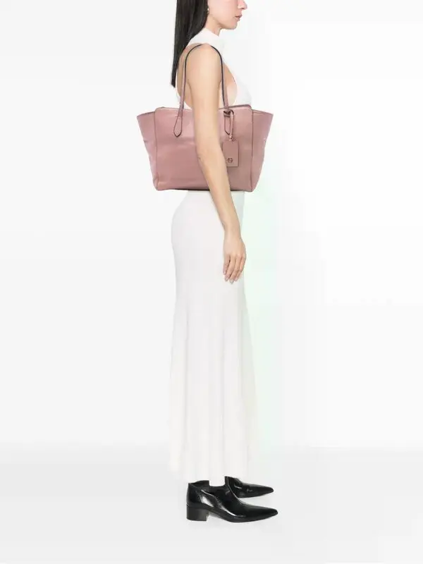 Gucci Medium Leather Swing Tote Bag - Pink