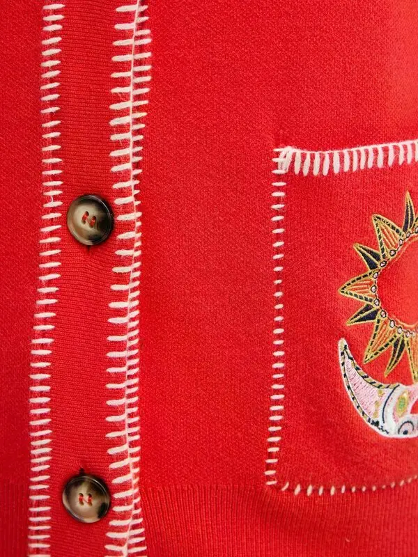 NEVER FULLY DRESSED Embroidered Cardigan