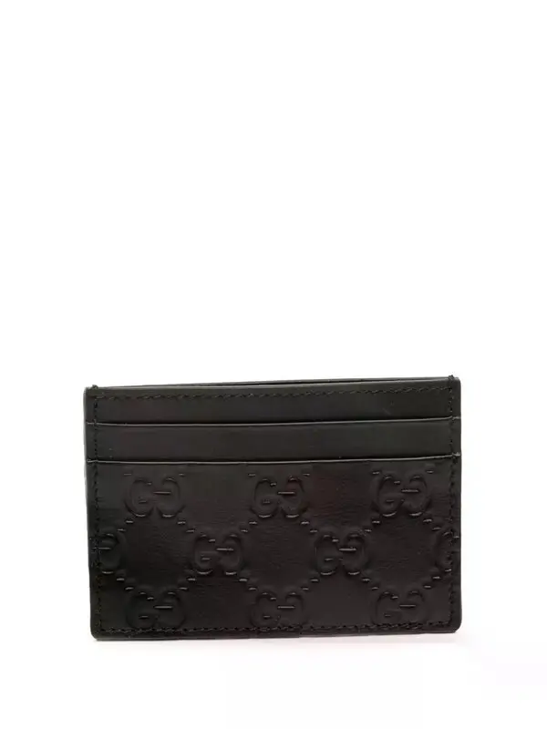 Gucci 2000-2015 Guccissima Card Holder - Black