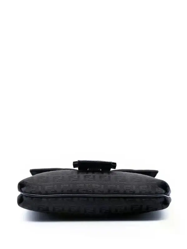 Fendi Zucchino Canvas Crossbody Bag - Black