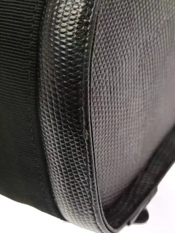 FERRAGAMO 1990-2000s Textured Leather Backpack - Black
